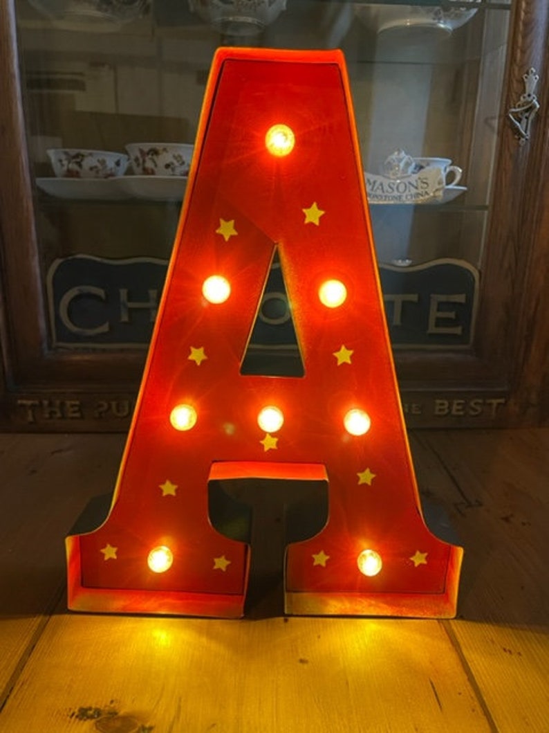 Vintage Circus Fairground Large 33 Cm. Metal LED Alphabet - Etsy UK