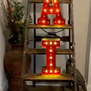 Vintage Circus Fairground Large 33 Cm. Metal LED Alphabet Letters A to ...