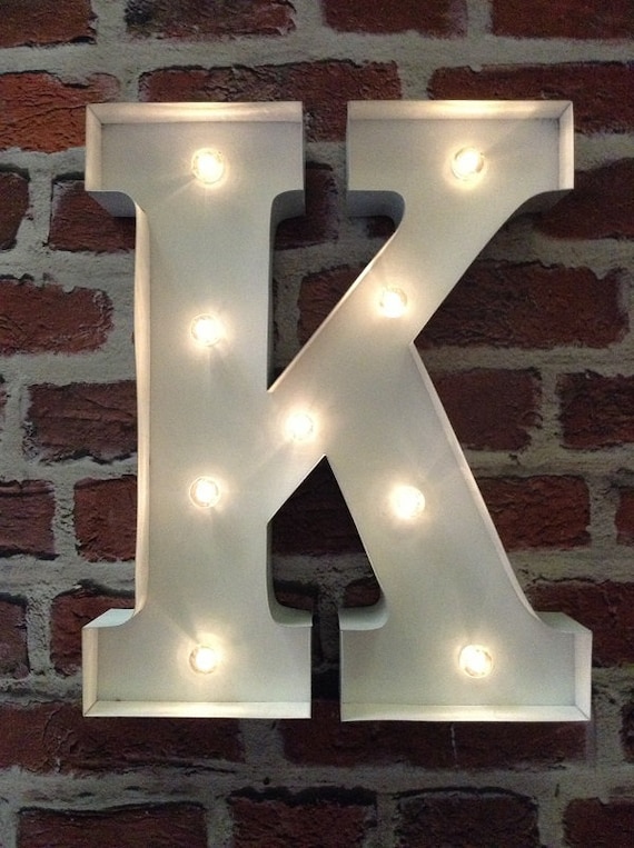 LED Carnival Circus Light up Alphabet Letter K All Metal - Etsy Australia