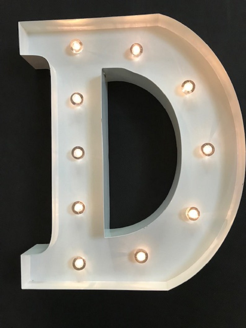 LED Carnival Circus Light up Alphabet Letter D All Metal | Etsy