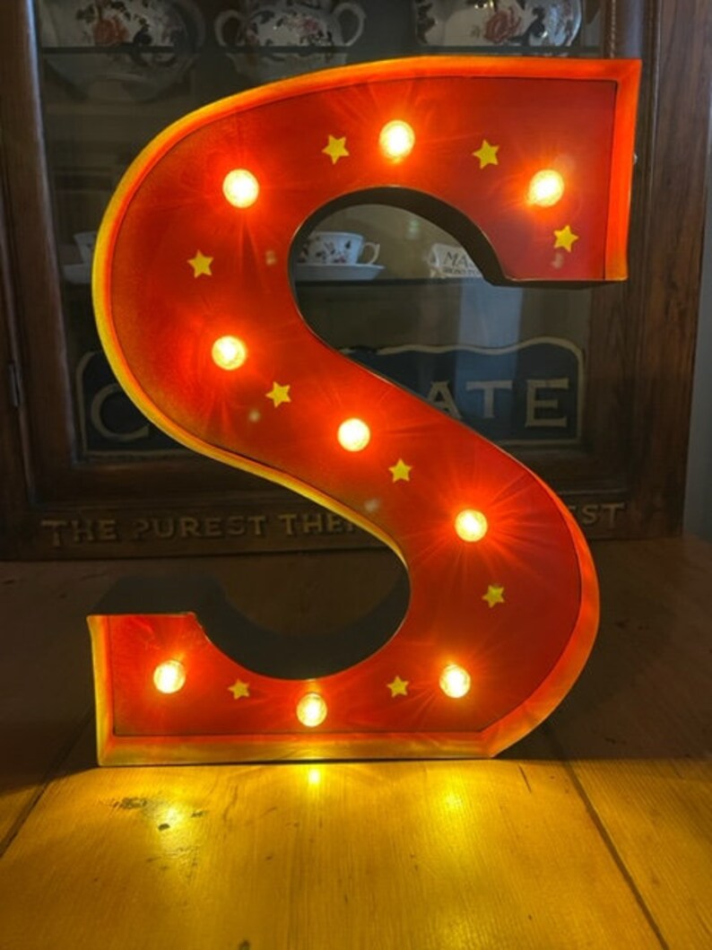 Vintage Circus Fairground Large 33 Cm. Metal LED Alphabet - Etsy UK