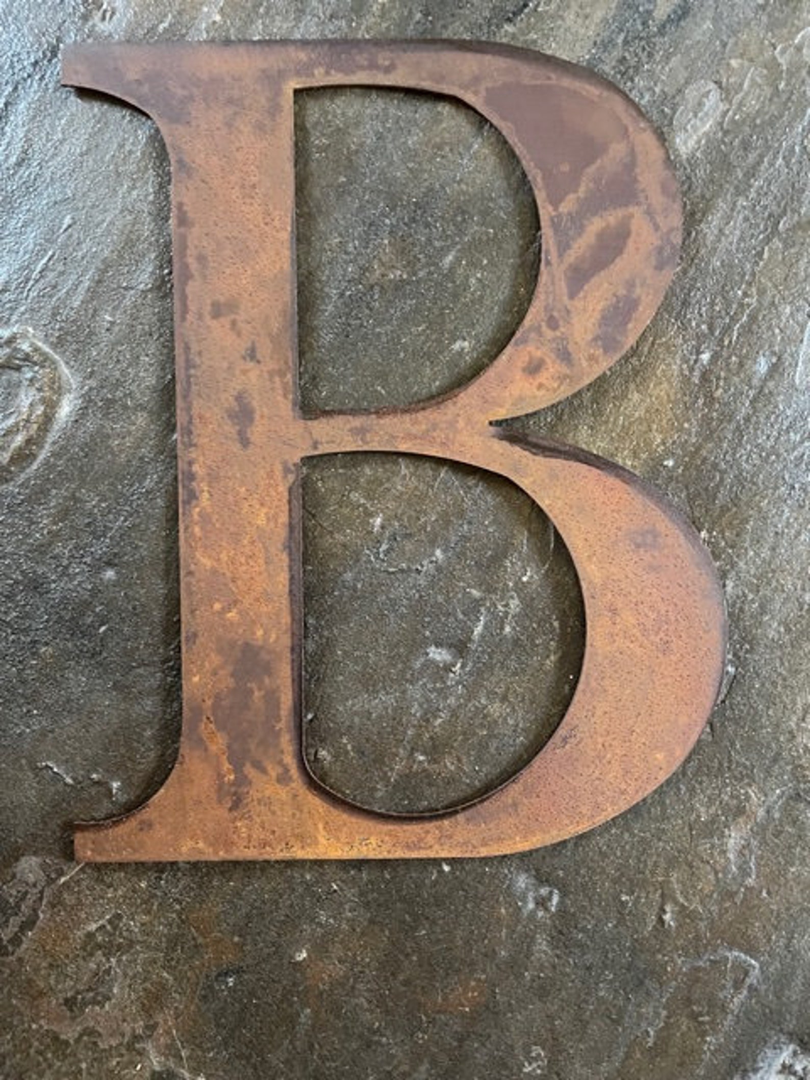 Vintage Industrial Rusty Metal Large 12 Alphabet Letters BAR - Etsy