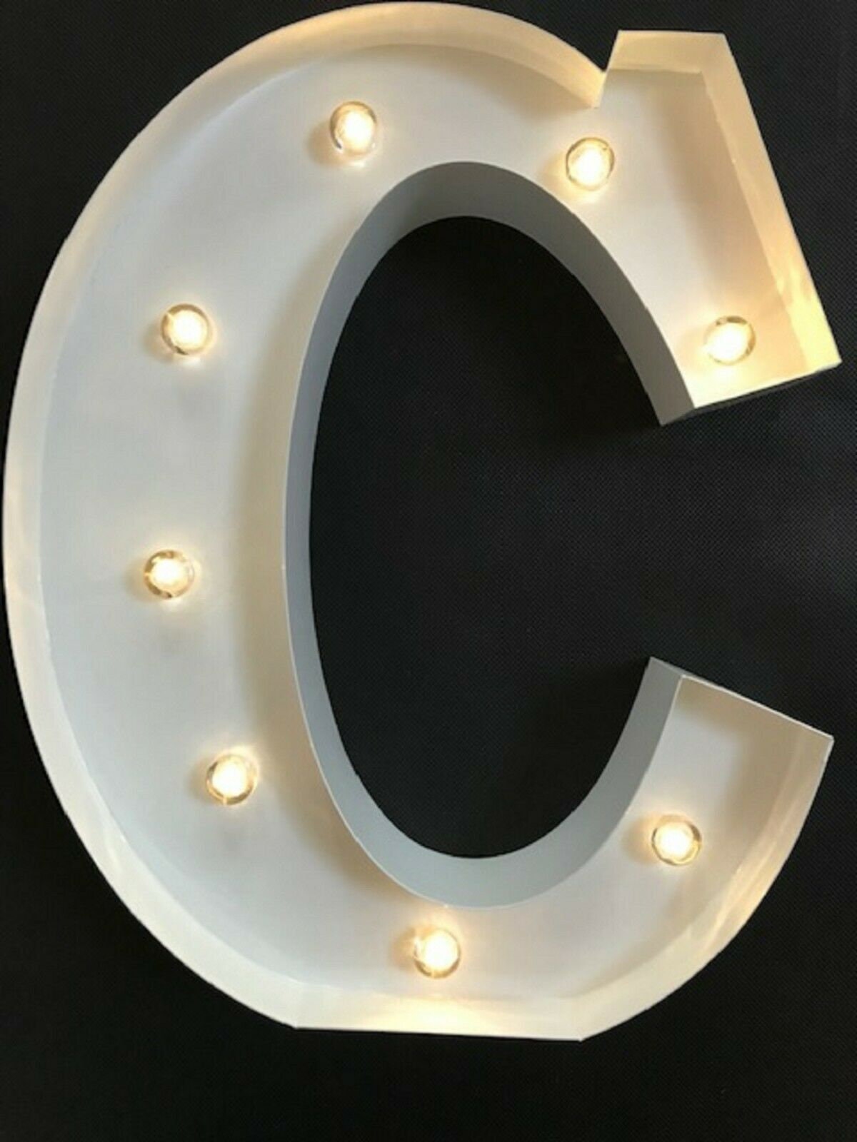 LED White Metal Letters A to Z Alphabet Symbols 33cm Wall | Etsy UK