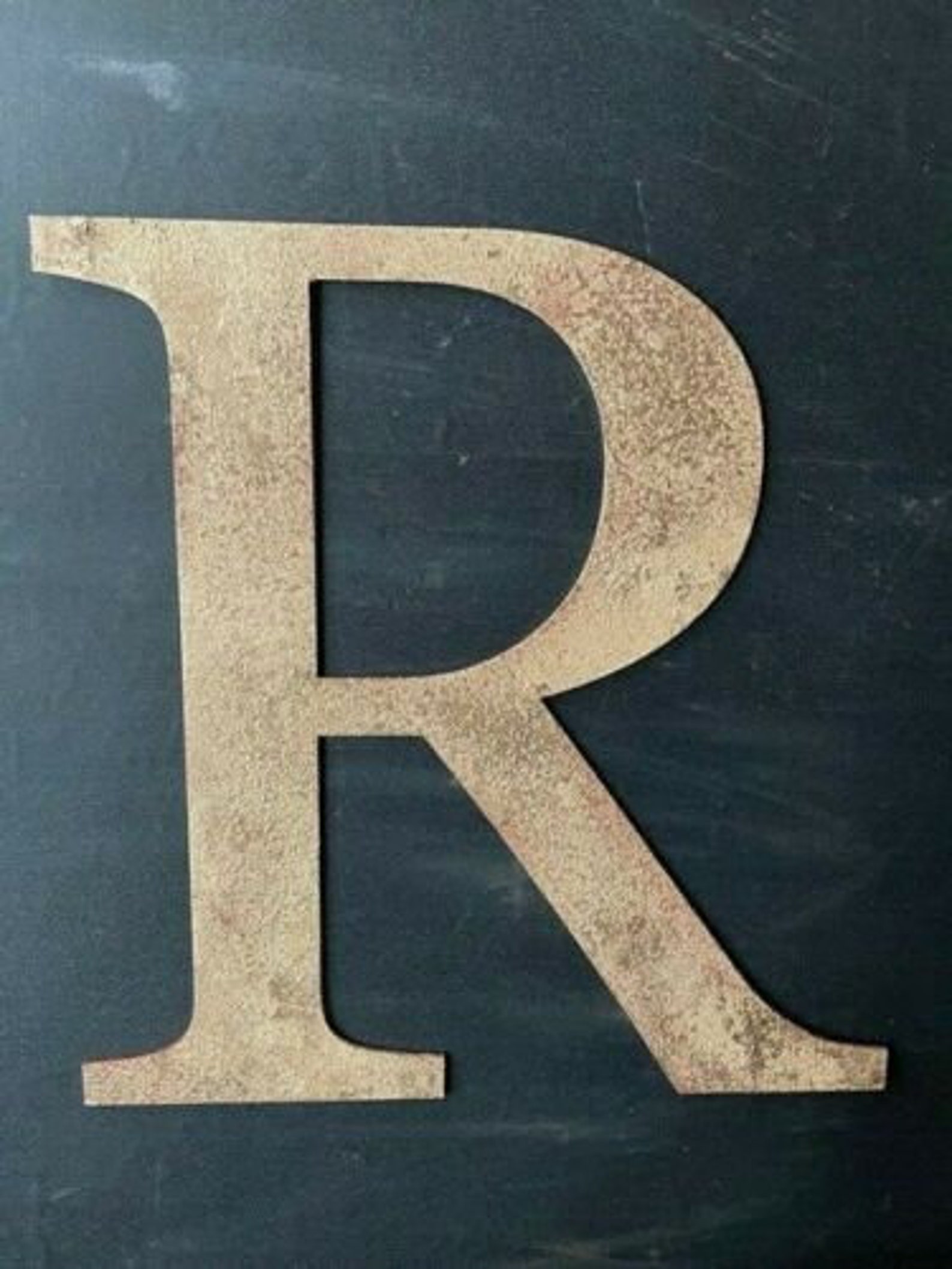 Large 12 Gold Alphabet Letters A Z Rustic Vintage Words - Etsy UK