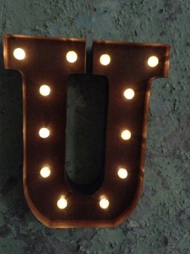 Blue Circus Letters U