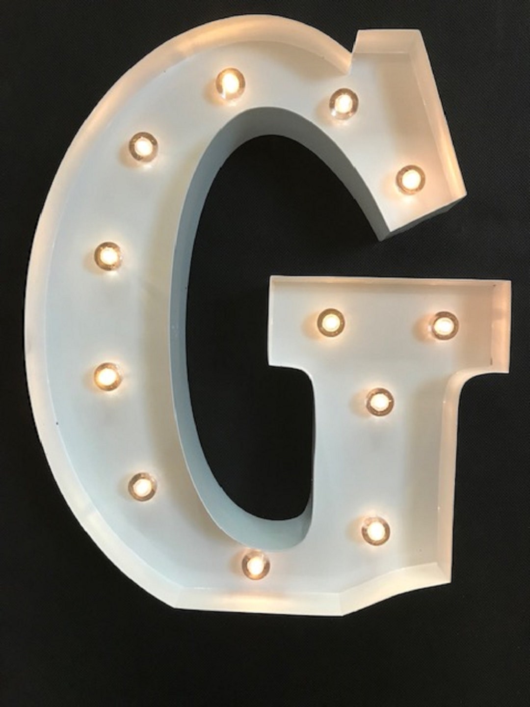 LED Carnival Circus Light up Alphabet Letter G All Metal Large 33 Cm ...