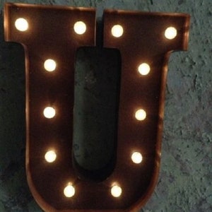 LED Carnival Circus Light up Alphabet Letters Large 33 Cm Metal A to Z ...