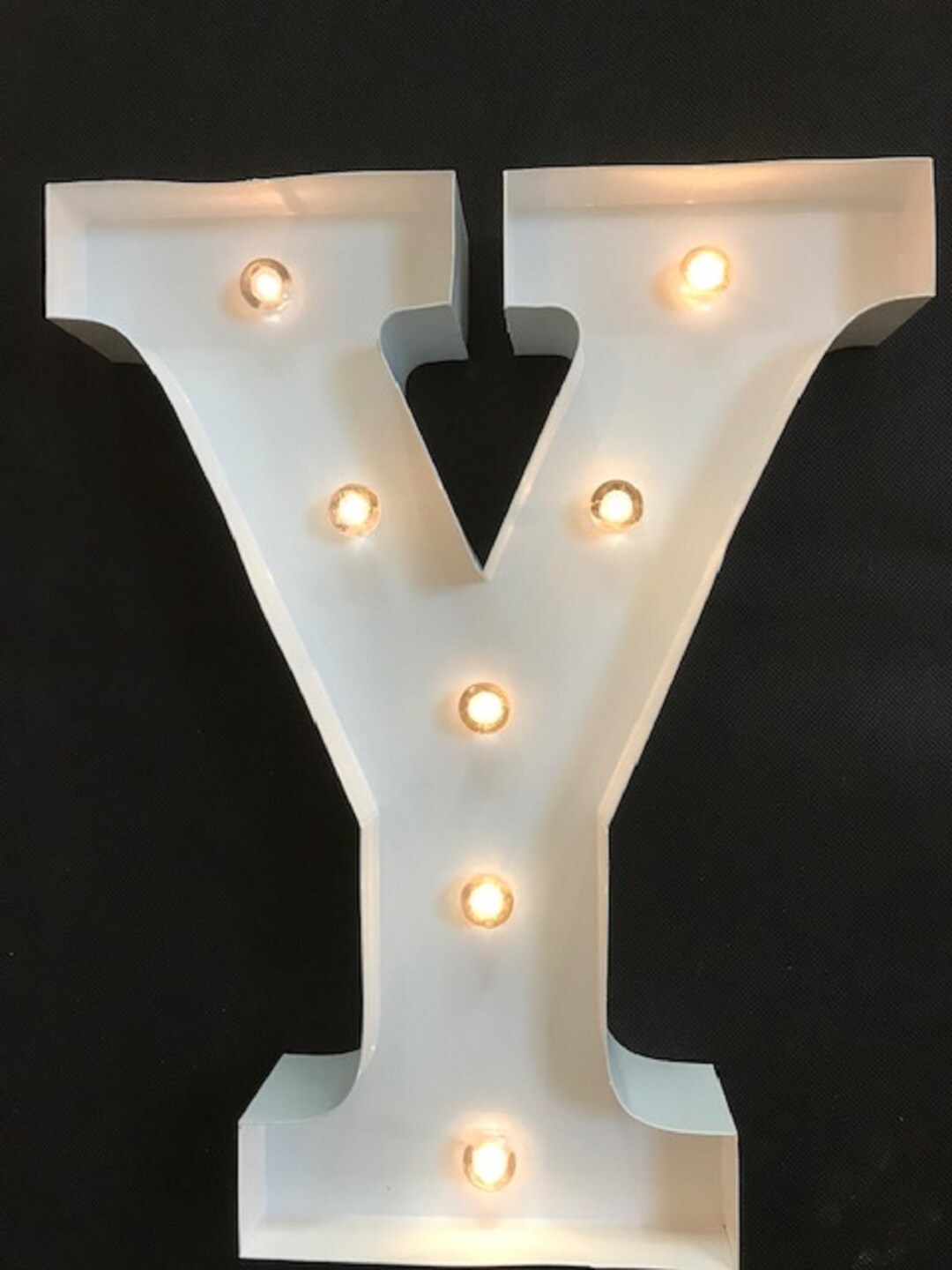 LED Carnival Circus Light up Alphabet Letter Y All Metal Large 33 Cm ...