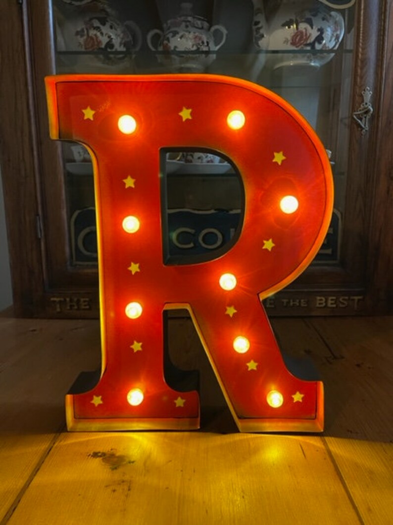 Vintage Circus Fairground Large 33 Cm. Metal LED Alphabet - Etsy UK