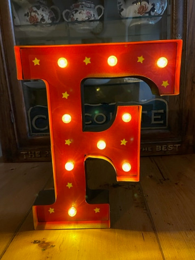 Vintage Circus Fairground Large 33 Cm. Metal LED Alphabet - Etsy UK