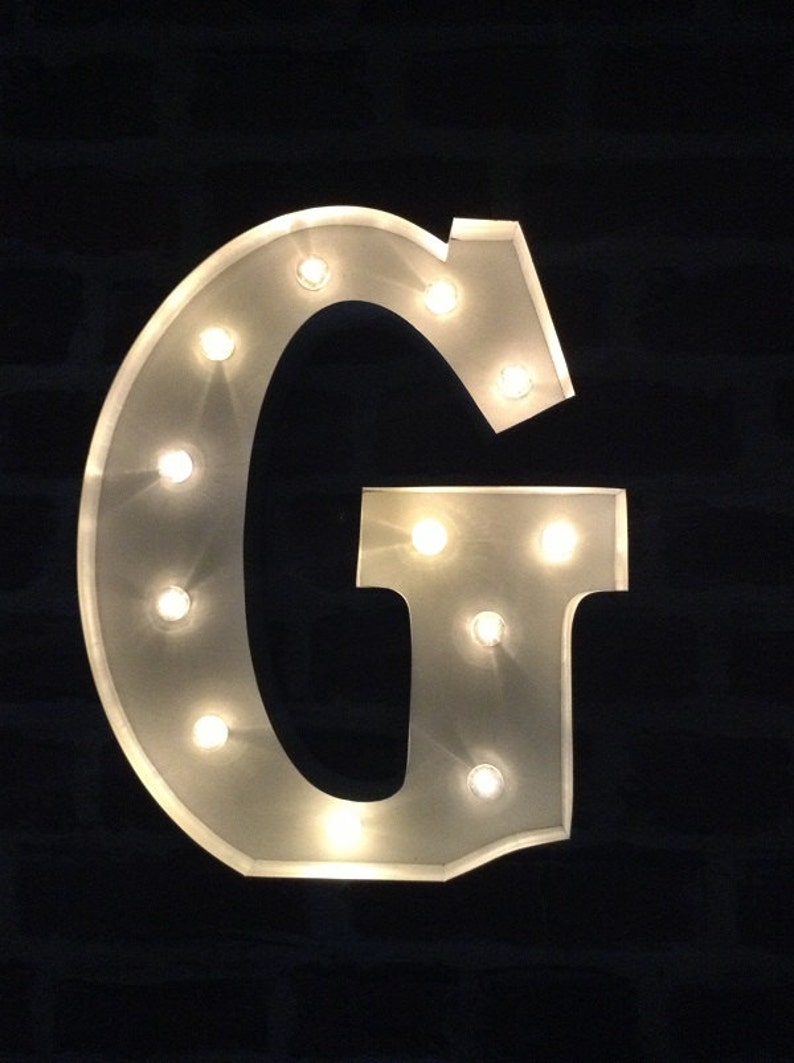 LED Carnival Circus Light up Alphabet Letter G All Metal | Etsy