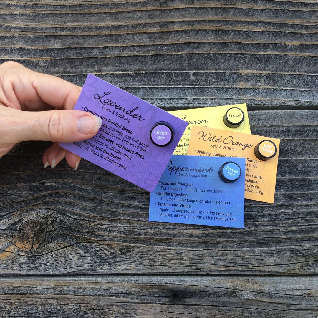 Essential Oil Sample Cards - Etsy
