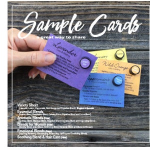 Essential Oil Sample Cards - Etsy