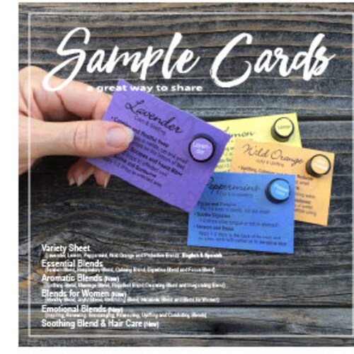 Essential Oil Sample Cards - Etsy