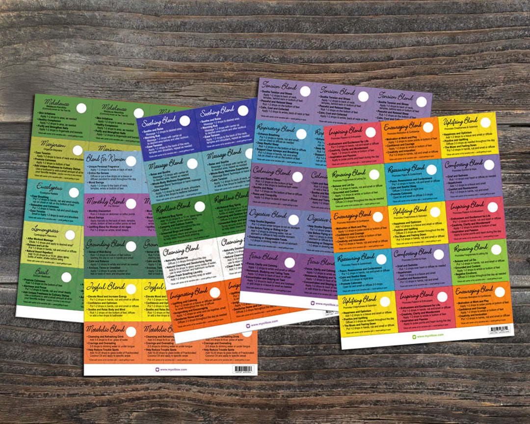 Essential Oil Sample Cards - Etsy