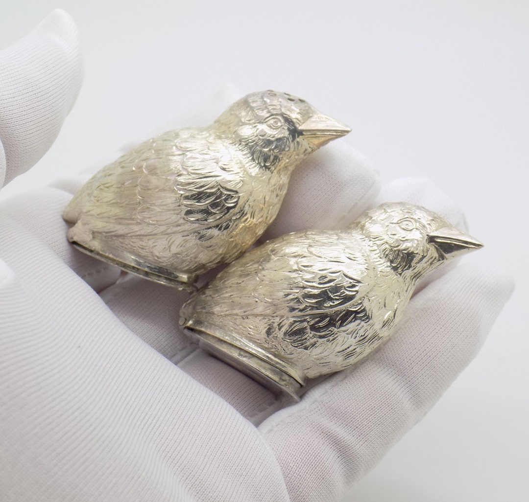 RARE Antique German Hanau Marked Silver Salt & Pepper Hallmarked Shaker ...