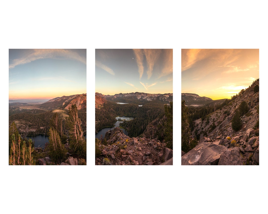 Mountain Sunset Panorama mammoth Lakes, CA Landscape Photography ...