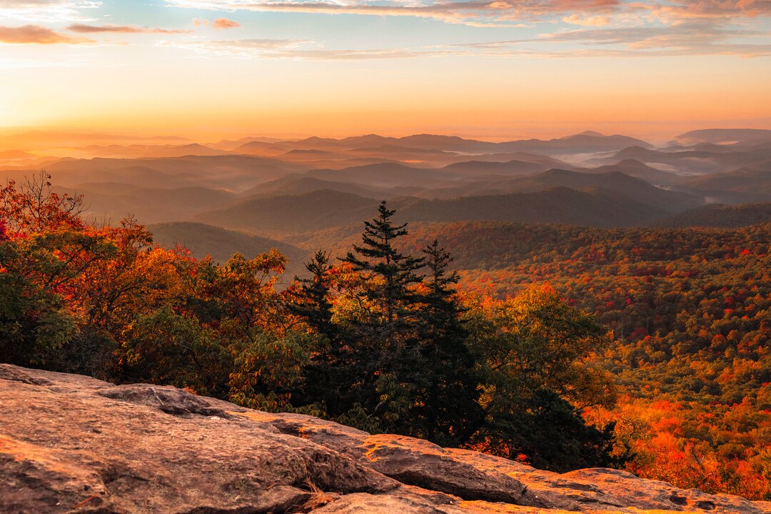 Blue Ridge Sunrise blue Ridge Mountains Landscape Photography NC North ...