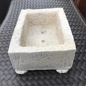 Hypertufa Trough W/separate Slider Feet Rustic Cast Stone Succulents ...