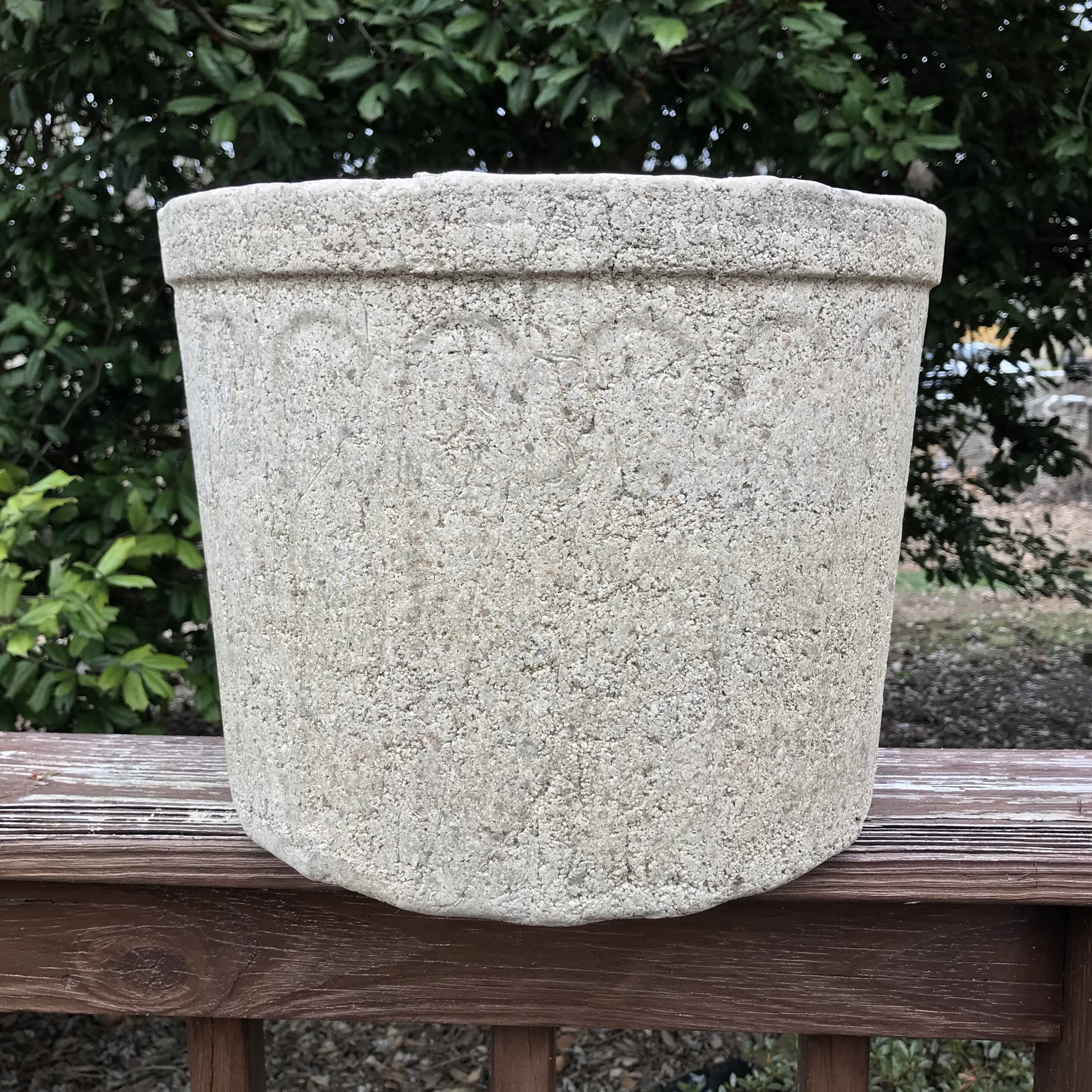 Lg Raw Edged Fluted Hypertufa Planter, Freeze Proof Inside or Outside ...