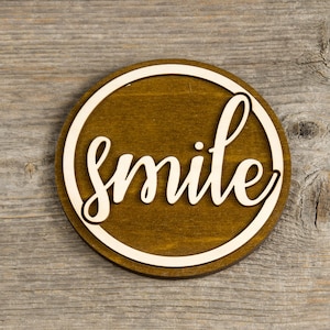 Smile Wooden Sign. Door or Wall Mounted. - Etsy