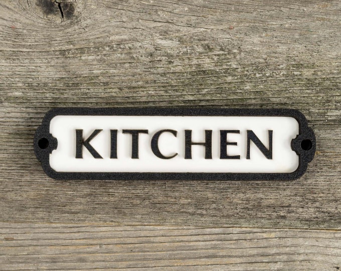 Wooden Kitchen Door Sign. Vintage British Railway Style. Handmade Retro ...