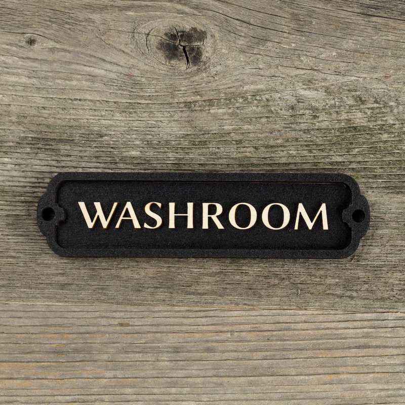 Washroom Sign - Etsy