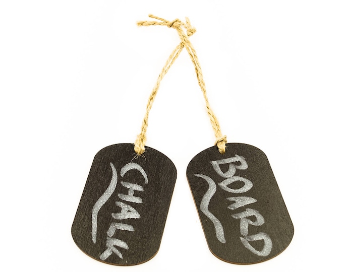 Set of 10 Chalkboard Magnetic Name Tags. Reusable Name Badges. - Etsy