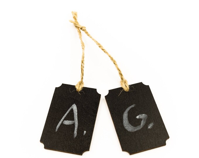 Set of 10 Chalkboard Magnetic Name Tags. Reusable Name Badges. - Etsy