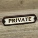 Private Door Sign Toilet Door Sign Door Plaque Vintage - Etsy