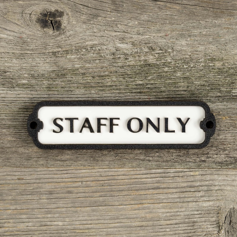 Staff Only Sign - Etsy