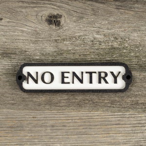 Wooden No Entry Door Sign. Vintage British Railway Style. Handmade ...