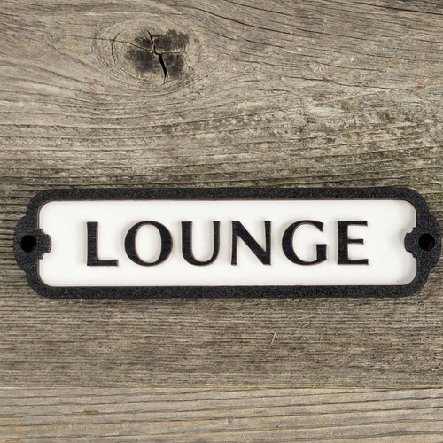Wooden Lounge Door Sign. Vintage British Railway Style. - Etsy