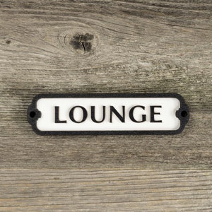 Wooden Lounge Door Sign. Vintage British Railway Style. Handmade Retro ...