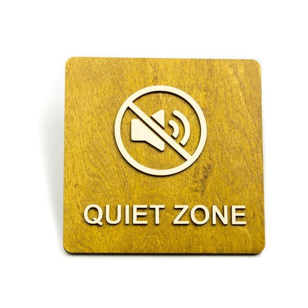 Quiet Sign - Etsy