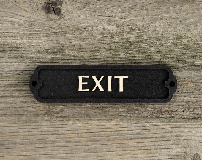 Wooden Exit Door Sign. Vintage British Railway Style. Handmade Retro ...