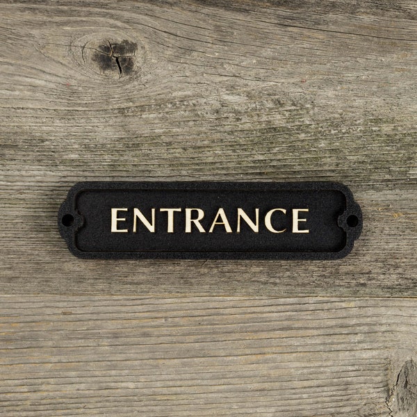 Wooden Door Entrance Sign - Etsy