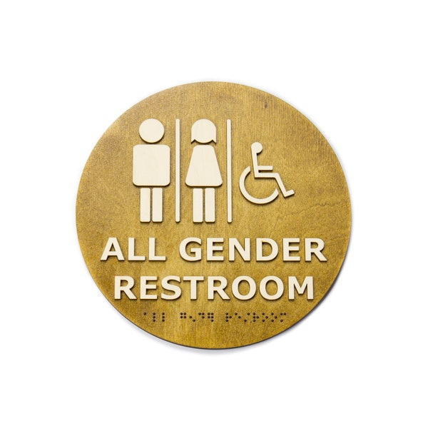 All Gender Restroom Sign - Etsy