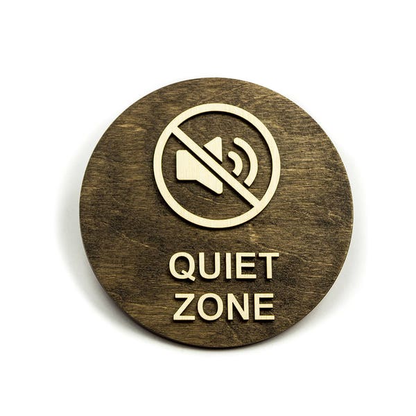 Quiet Sign - Etsy