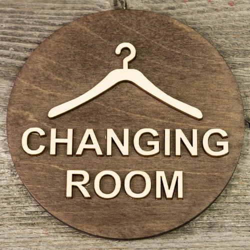 Unisex Changing Room Wooden Sign. Shop Sign. Fitness Club - Etsy
