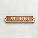 Wooden Studio Door Sign. Vintage British Railway Style. Handmade Retro ...