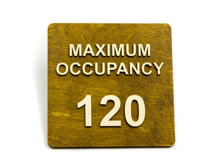 Maximum Occupancy Sign, Maximum Room Occupancy, Hotel, Restaurant ...
