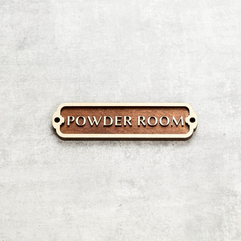 Powder Room Sign - Etsy Canada