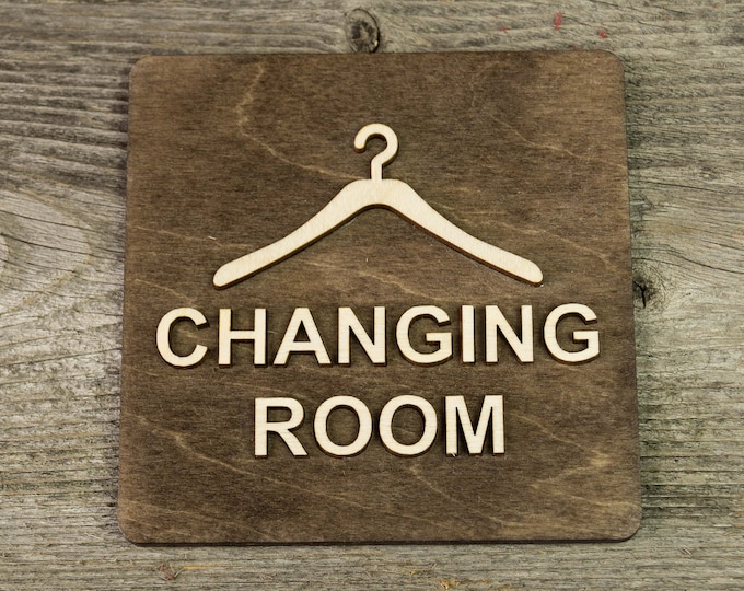 Unisex Changing Room Wooden Sign. Shop Sign. Fitness Club - Etsy