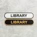 Library Bioplastic Door Sign, Book Lover Gift Idea, Indoor and Outdoor ...