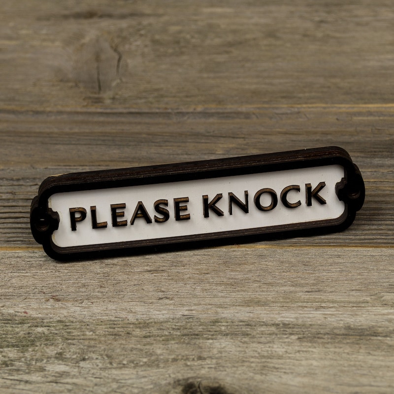 Please Knock Sign - Etsy