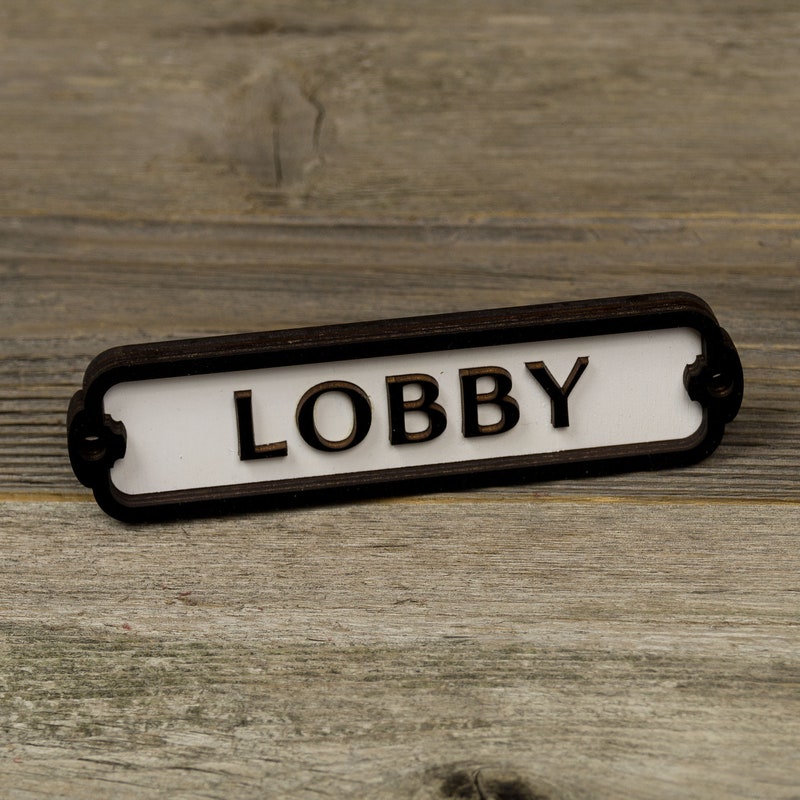 Vintage Lobby Sign - Etsy UK