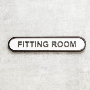Fitting Room Wooden Door Sign. Classic Indoor Signage With Raised ...