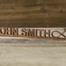 Personalised Wooden Desk Name Plate. Infinity Anchor. Custom Last Name ...