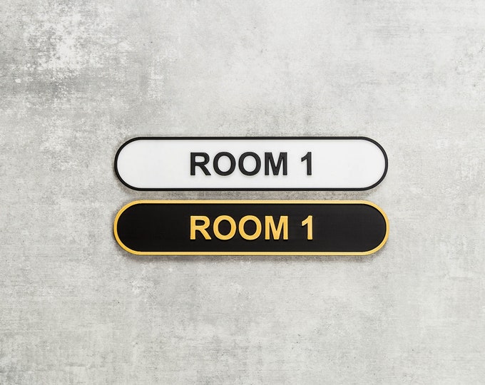 Custom Room Number Sign, Bioplastic Door Plaque, Indoor and Outdoor ...